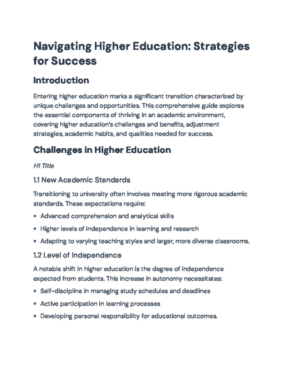 Navigating Higher Education: Essential Strategies for Success ...