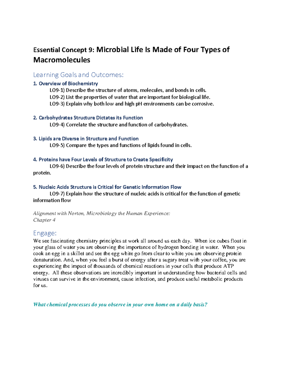 Biochemistry Overview: Structure & Function of Cells (BIO 101) - Studocu