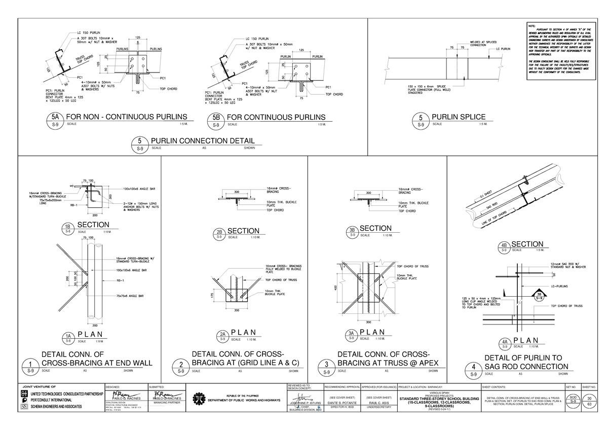 Structural Design Details for Purlins and Connections (S-9) - Studocu