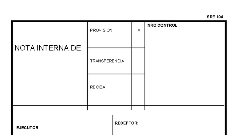SRE104Anverso - hhyh - Tecnica de la Especialidad - SRE 104 NRO CONTROL ...