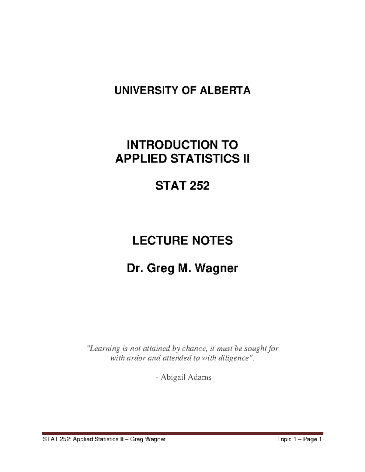 STAT 252 LECTURE NOTES: Introduction to Research Design - Studocu