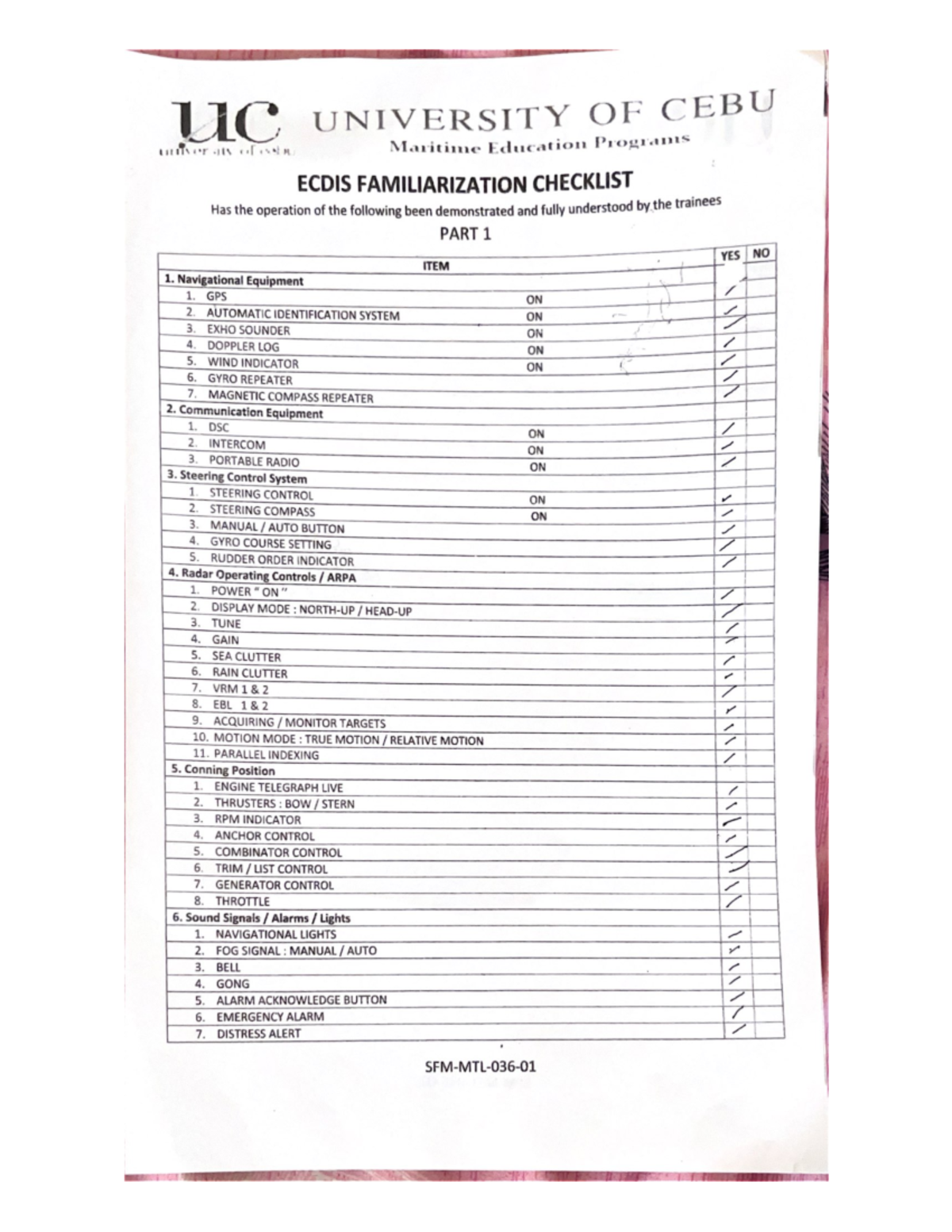 Ecdis familiarization - UC UNIVERSITY OF CEBU Maritime Education ...