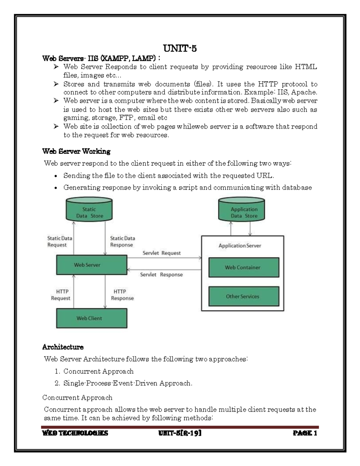 WT Unit-5 - Serverlet mongodb Ruby - UNIT- 5 Web Servers- IIS (XAMPP ...