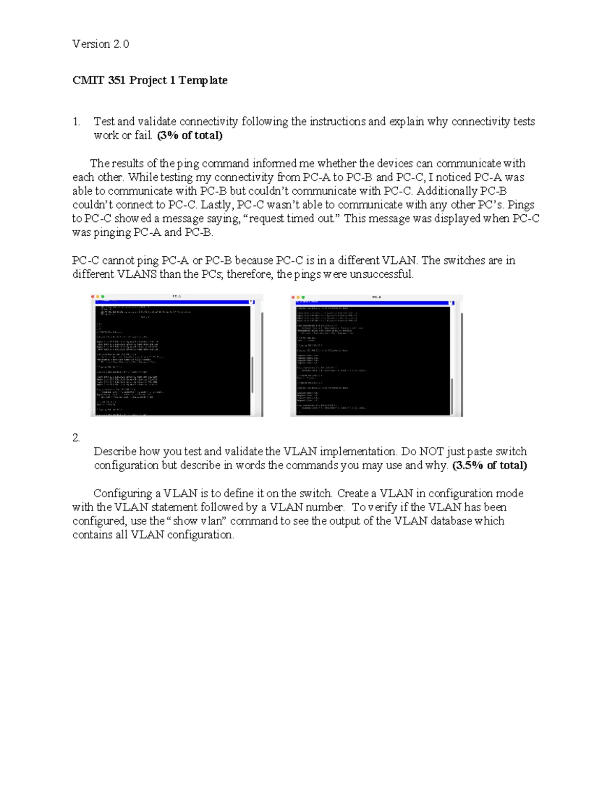 CMIT 351 Project 2 Template - Version 1. CMIT 351 Project 2 Template ...