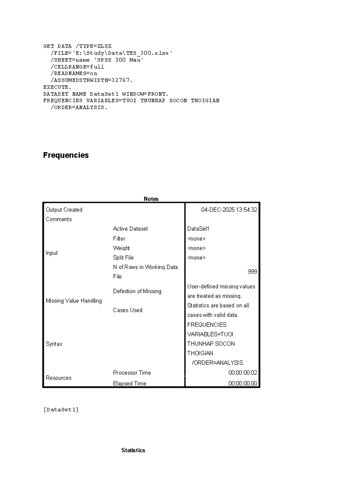 GET DATA 300: Frequencies and Descriptive Analysis Results - Studocu