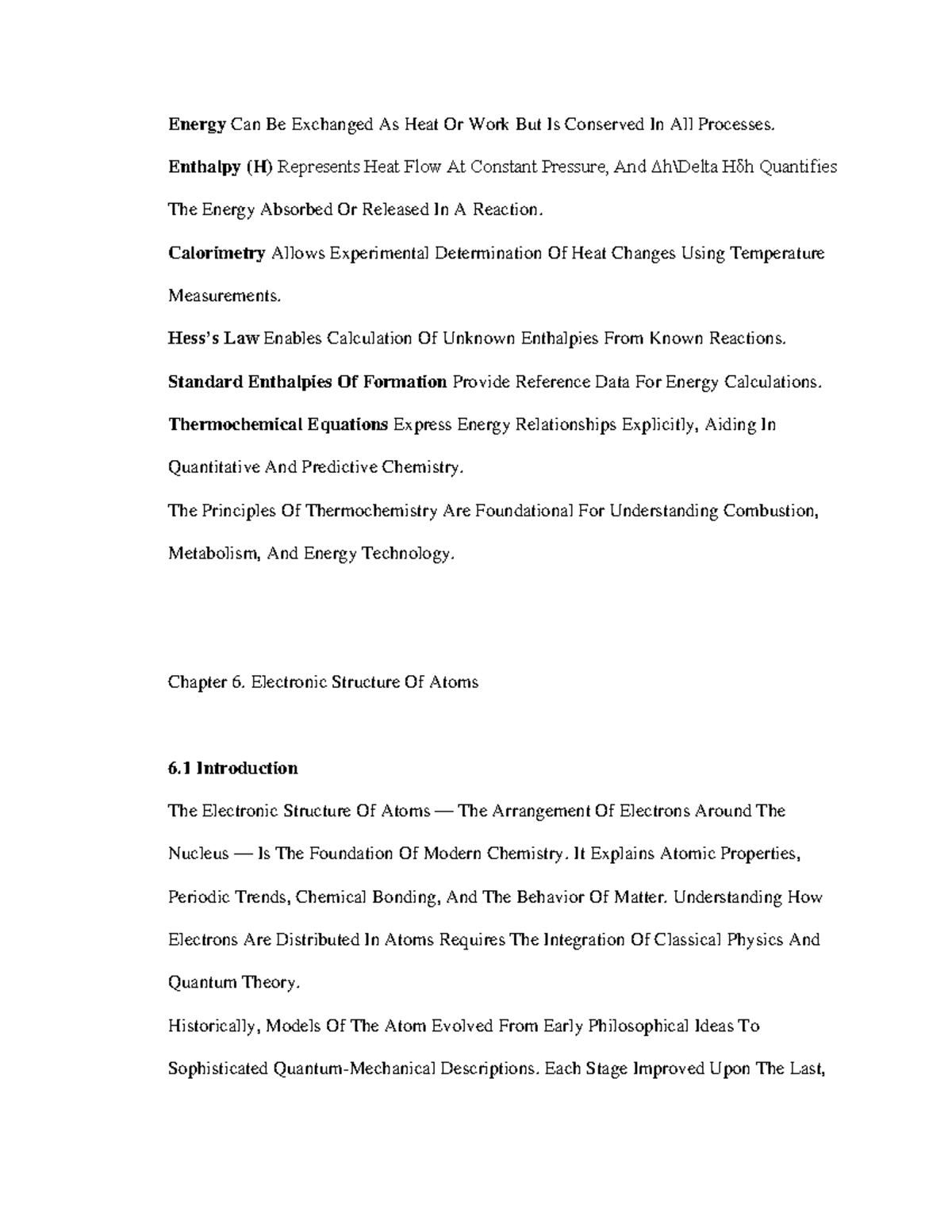 Chemistry The Central Science (30): Thermochemistry & Atomic Structure ...