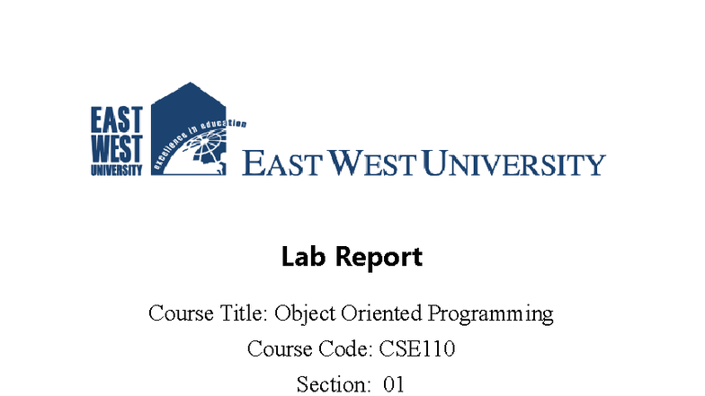 CSE110 Lab Report 01: Java Programming Tasks and Solutions - Studocu