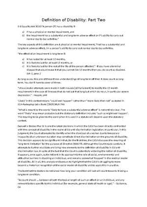 Definition of Disability P3 - He argued he was disabled by grief and ...