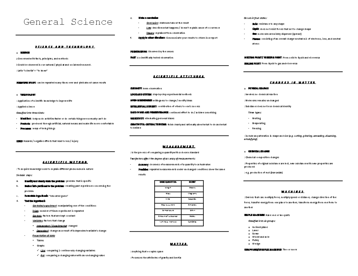 Toaz - references - General Science S C I E N C E A N D T E C H N O L O ...