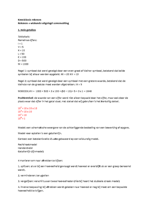 [Solved] Kun je de rekendomeinen getallen verhoudingen en verbanden ...