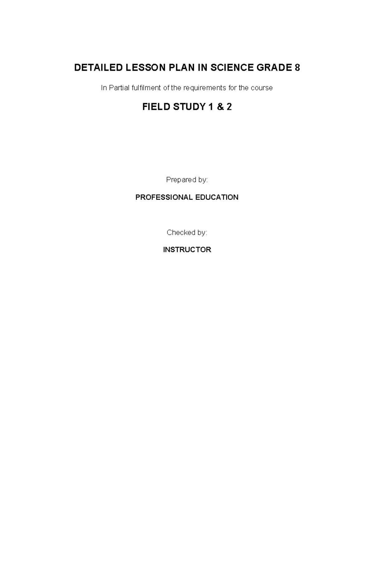 Lesson Plan Science Detailed Lesson Plan In Science Grade 8 In