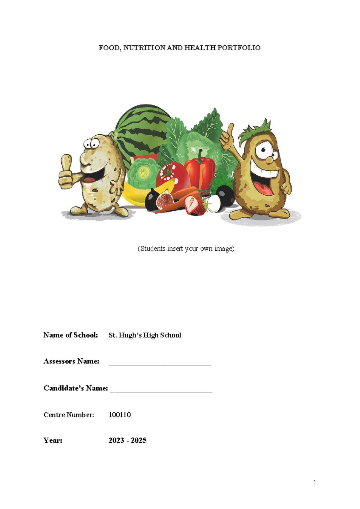 Revised Grade 11 Food, Nutrition and Health SBA Portfolio 2023-2025 ...