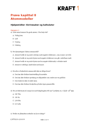 Løsningsforslag fysikk 1 kap 3 Mekanisk energi prøve - Løsningsforslag ...