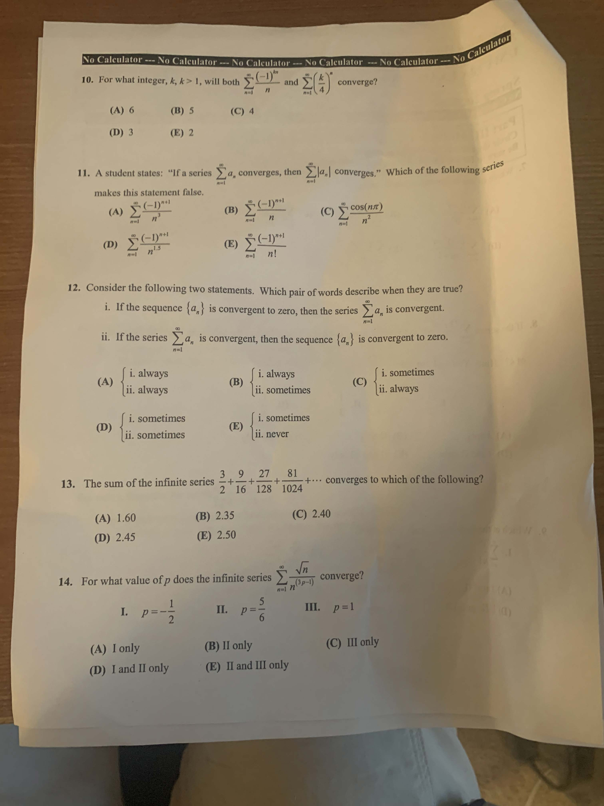 AP Calc BC Study Guide: Convergence & Series (Unit 10) - Studocu
