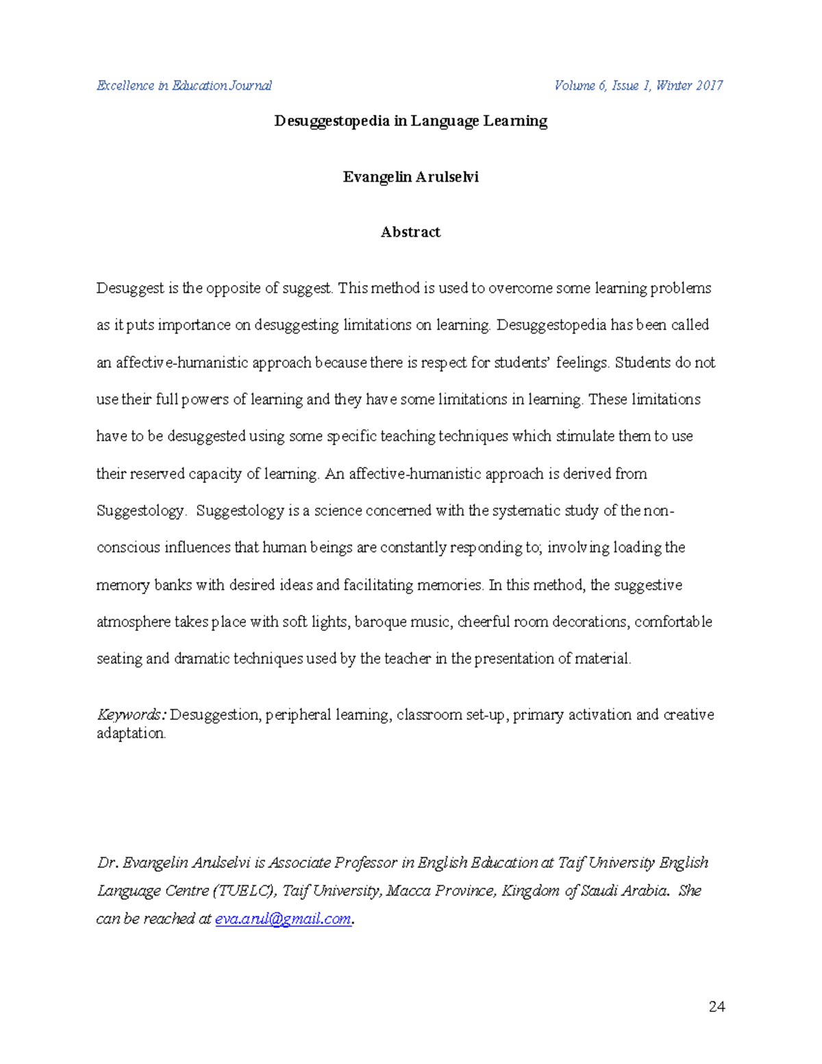 EJ1210180 - Desuggestopedia - Desuggestopedia in Language Learning ...