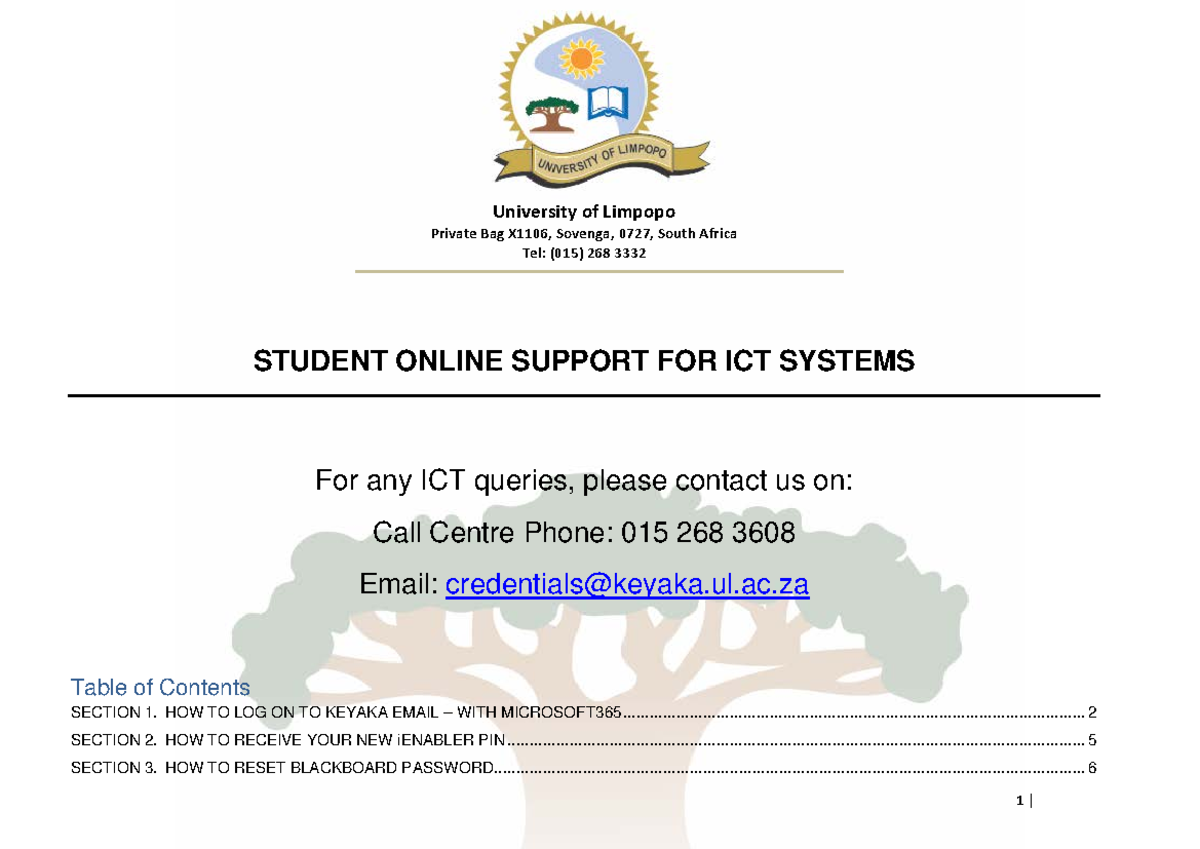 ICT Student Support Guide v1 - Accessing Email, PIN & Passwords - Studocu