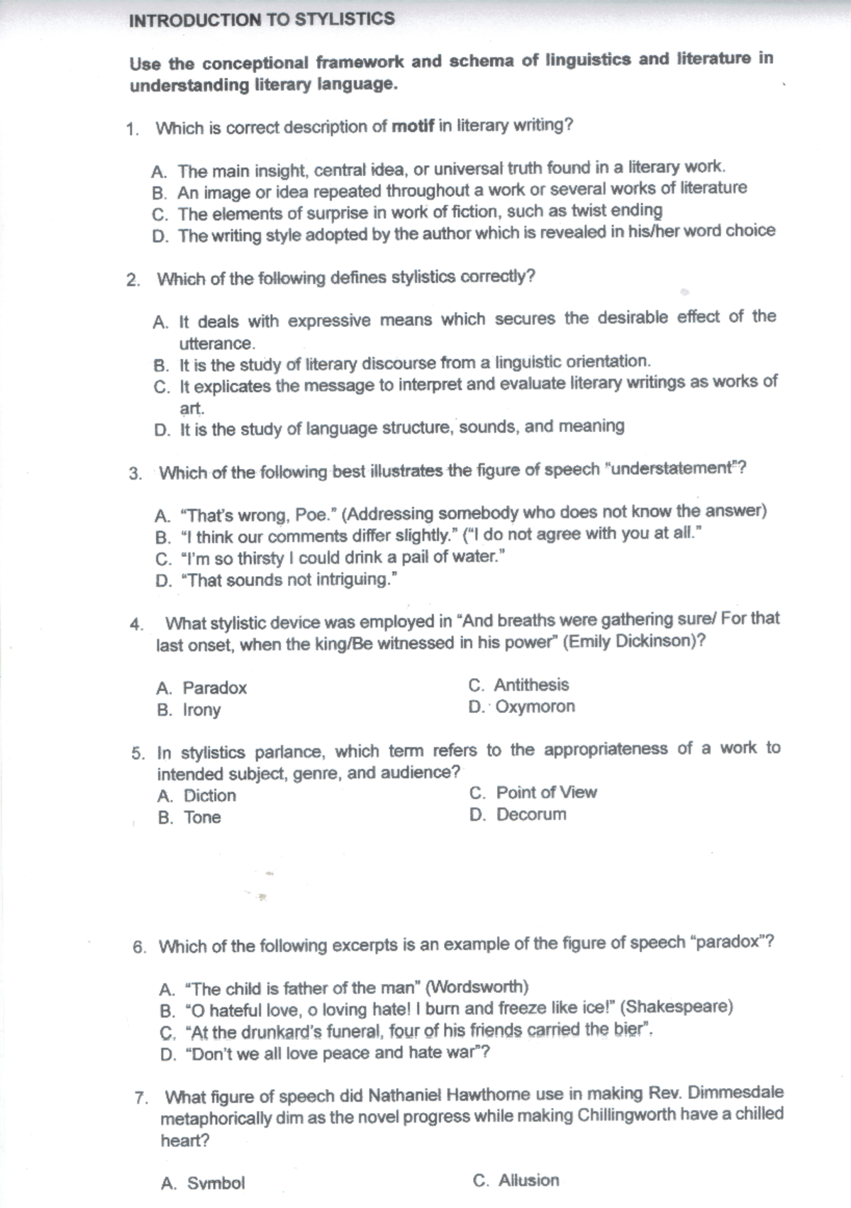 Introduction to Stylistics: Key Concepts and Literary Analysis ...