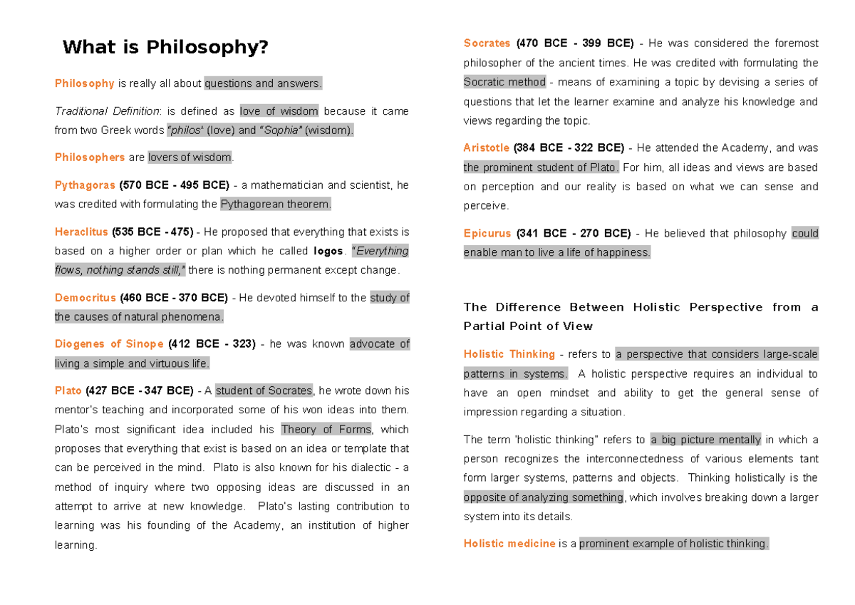 Philosophy 101: Exploring Socratic Thought and Human Nature - Studocu