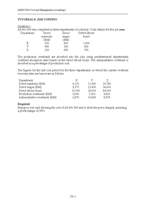 Chapter 4 job costing - EA CHAPTER 4 JOB COSTING 4-1 Define cost pool, cost tracing, cost - Studocu