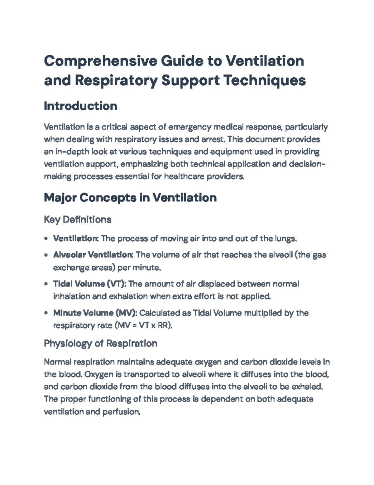 Comprehensive Guide to Ventilation Techniques for Respiratory Support ...