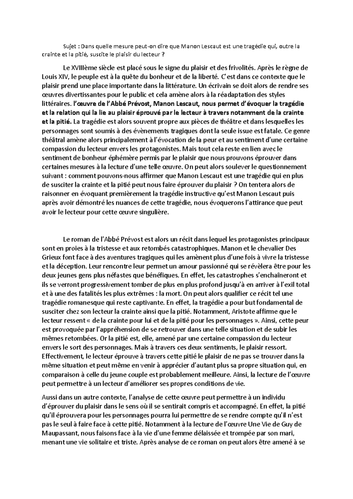 Francais - Corrigé de la dissertation sur Rimbaud - Corrigé de la ...