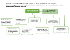 Mapa Conceptual Niveles de organizacion de los seres vivos - Biologia ...