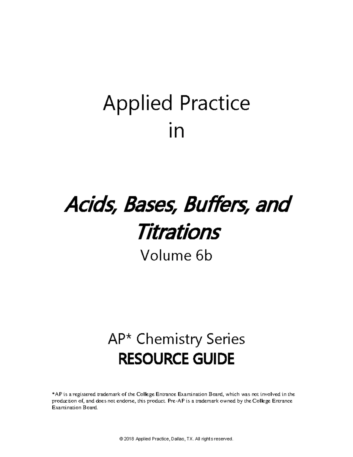 Chemistry 12 Final Exam Acid-Base Study Guide MC Questions - Studocu