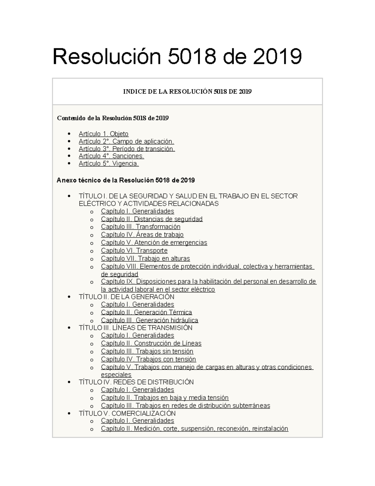 Resolución 5018 de 2019: Seguridad y Salud en el Trabajo Eléctrico ...