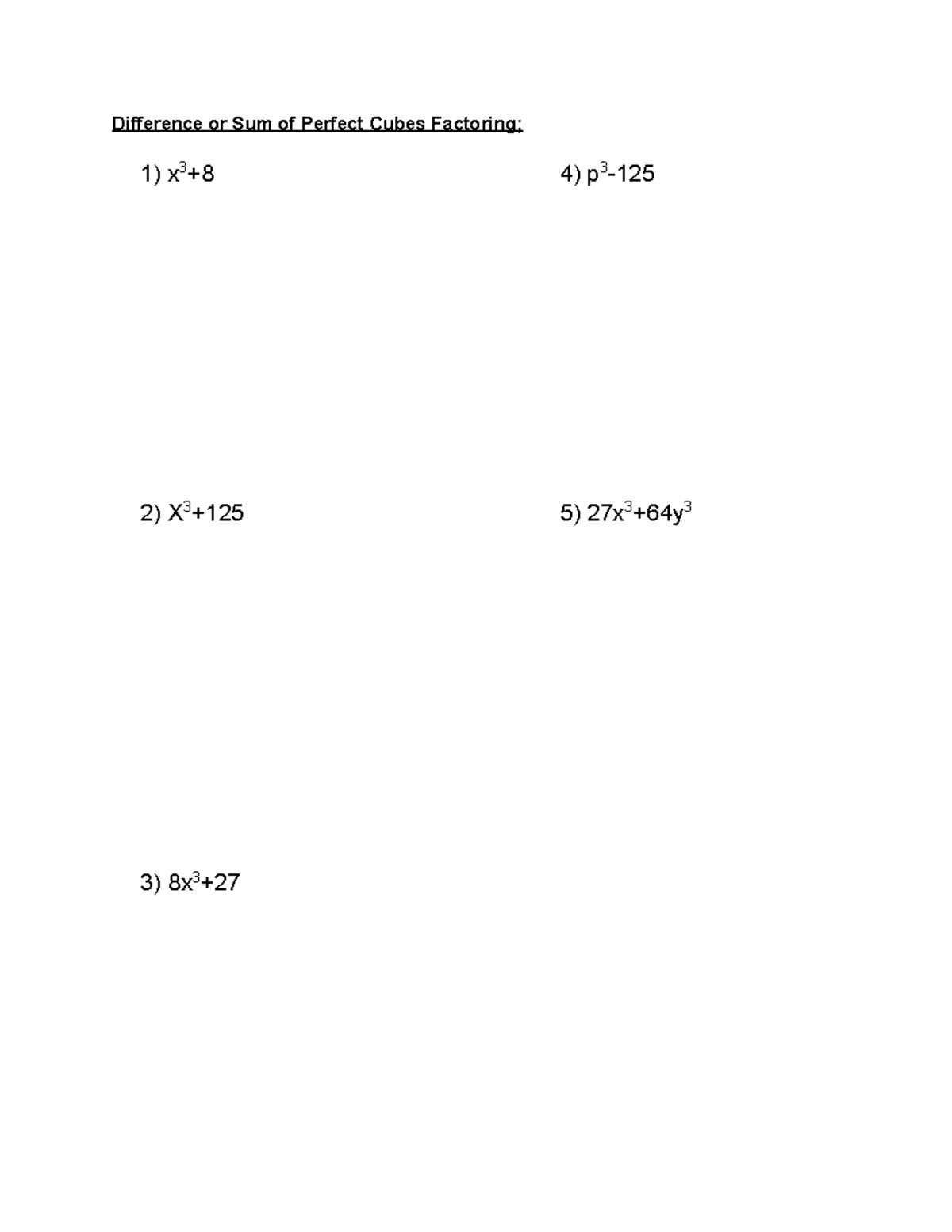 Calc Review: Perfect Cubes, Inequalities & Trigonometry Concepts - Studocu