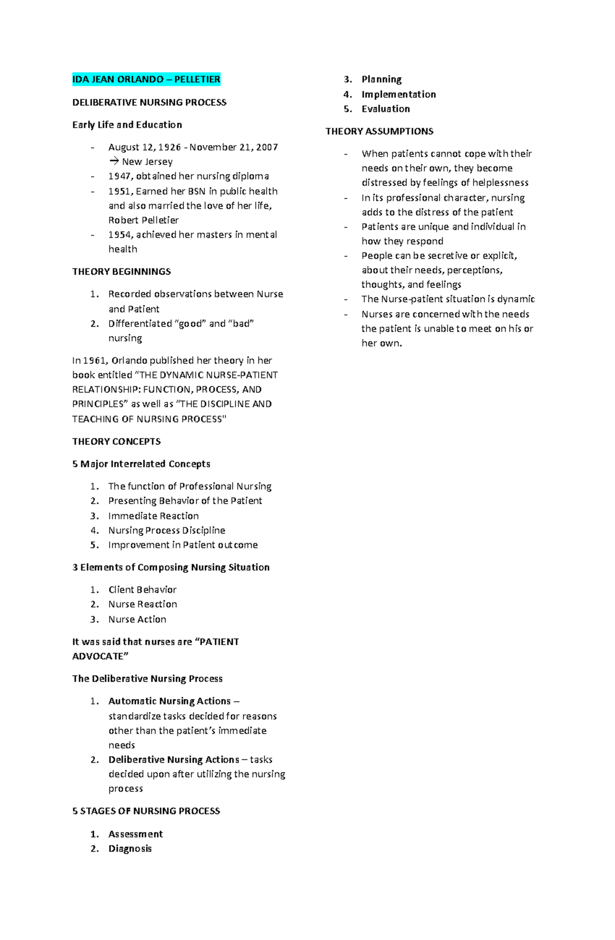 TFN- Reviewer-2 - TFN NOTES - IDA JEAN ORLANDO – PELLETIER DELIBERATIVE ...