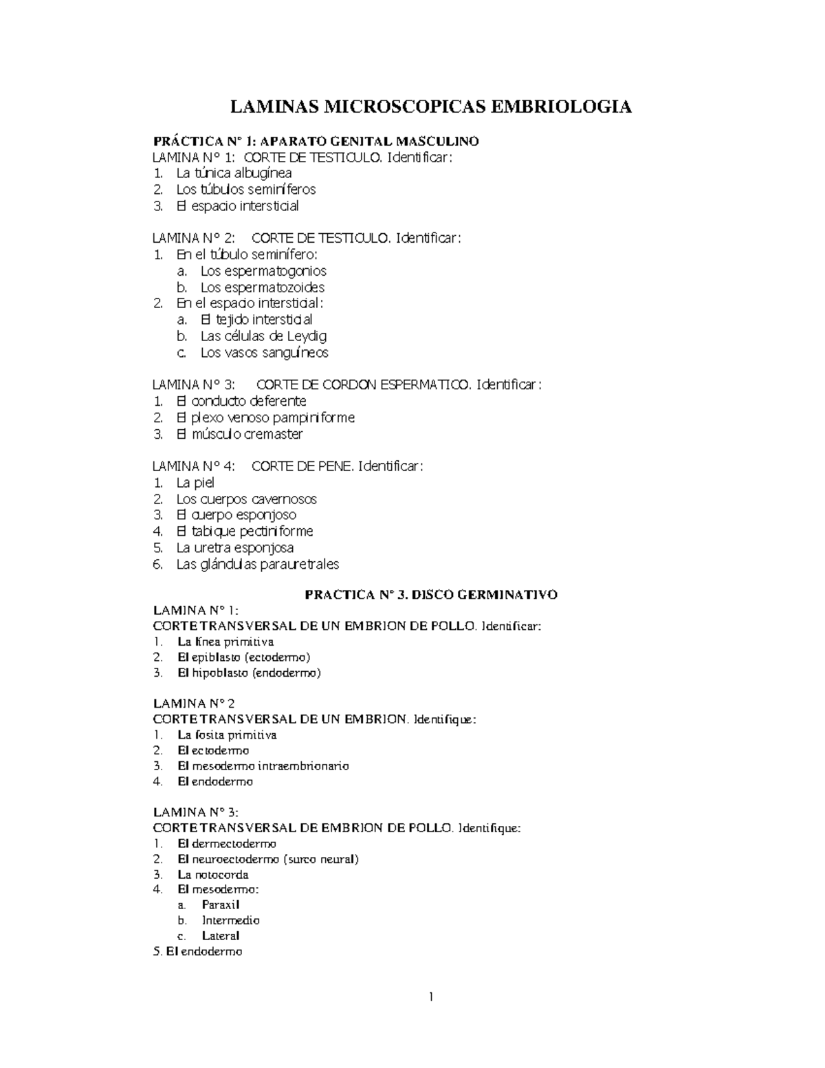 Práctica de Embriología: Parcial Práctico (Código: EMB-101) - Studocu