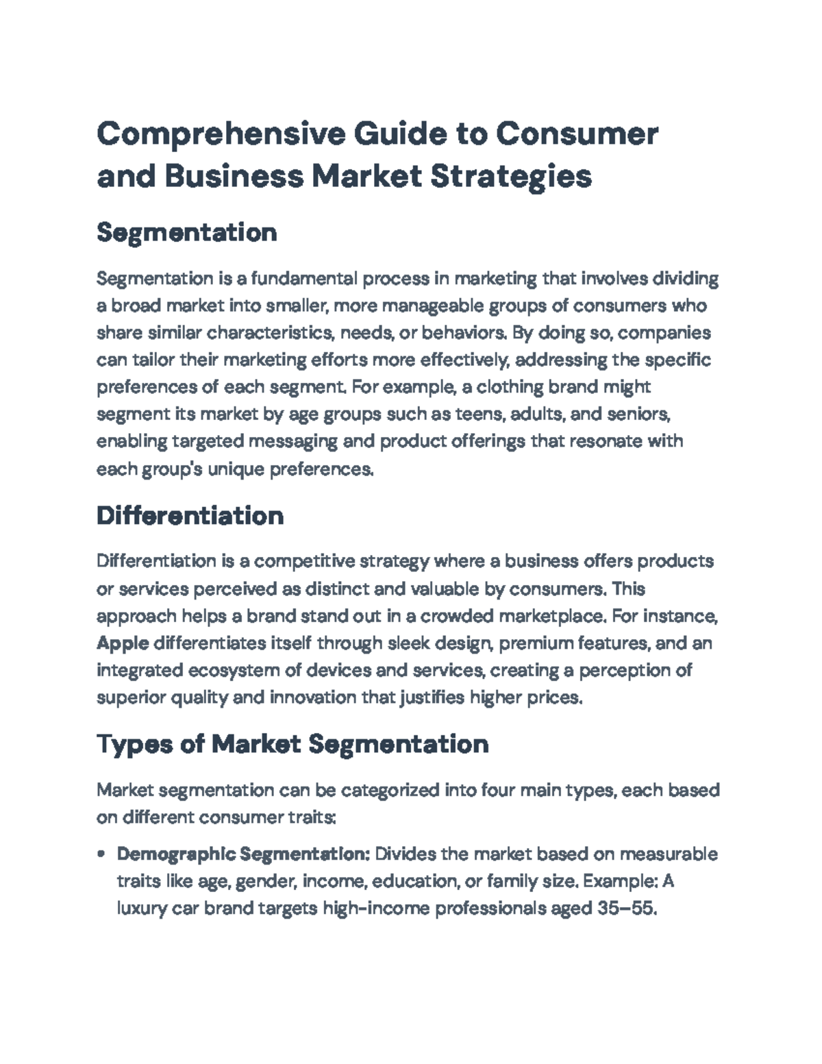 Comprehensive Guide to Consumer Behavior & Market Strategies (MKT 101 ...