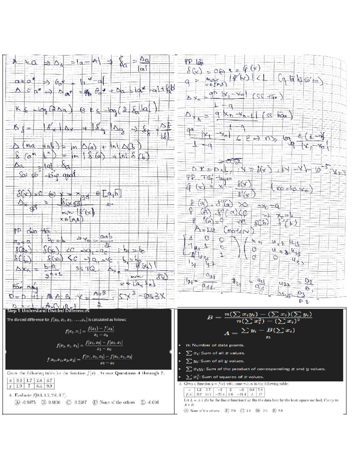 Final Exam Notes: Numerical Methods (MATH 101) - Studocu
