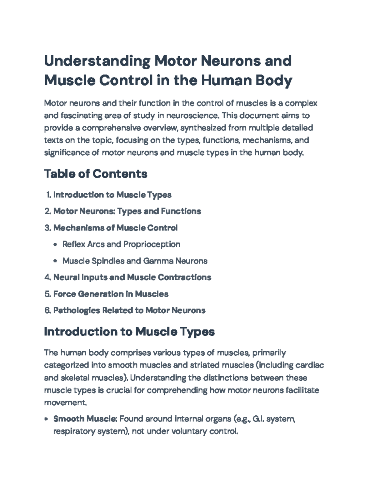 Motor Neurons & Muscle Control - NEURO 201 Final Exam Notes - Studocu