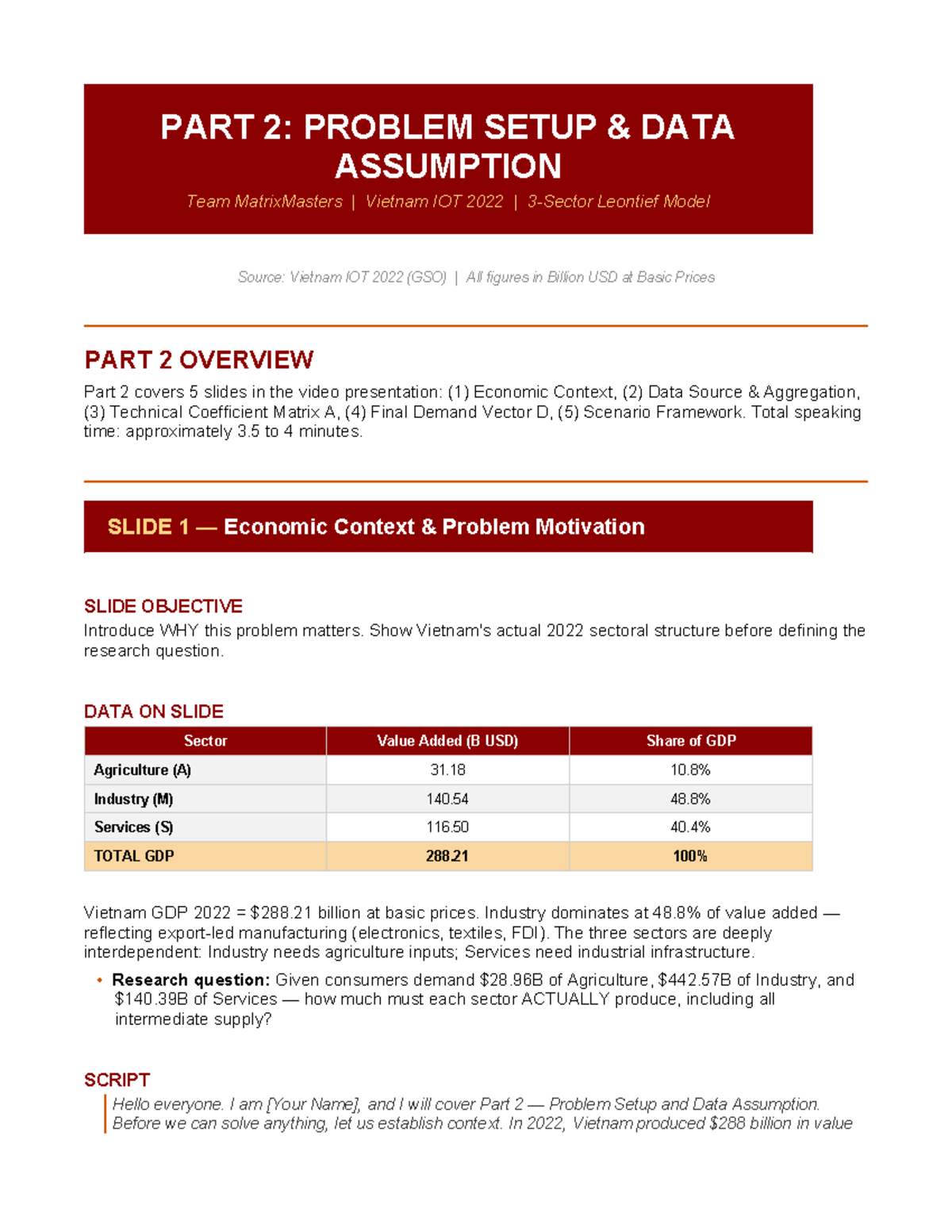 Part 2: Problem Setup & Data Assumption - Vietnam IOT 2022 Analysis ...