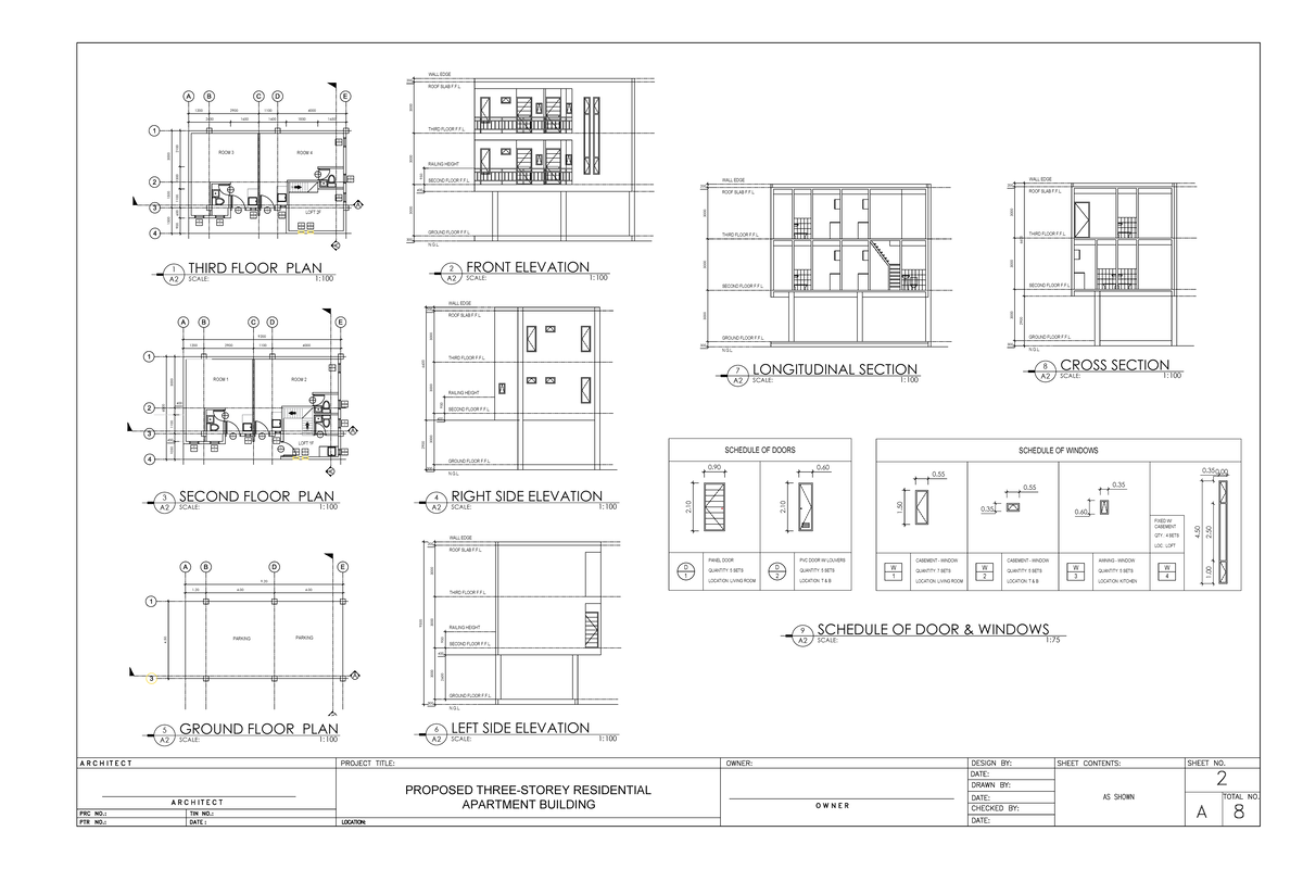 A2 - Proposed Plans for Three-Storey Residential Building - Studocu