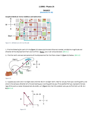 Physics 1A Assignment 1 Questionnaire - 1 Physics 1A Assignment 1 Due Date: 14 th March 202 5 ...
