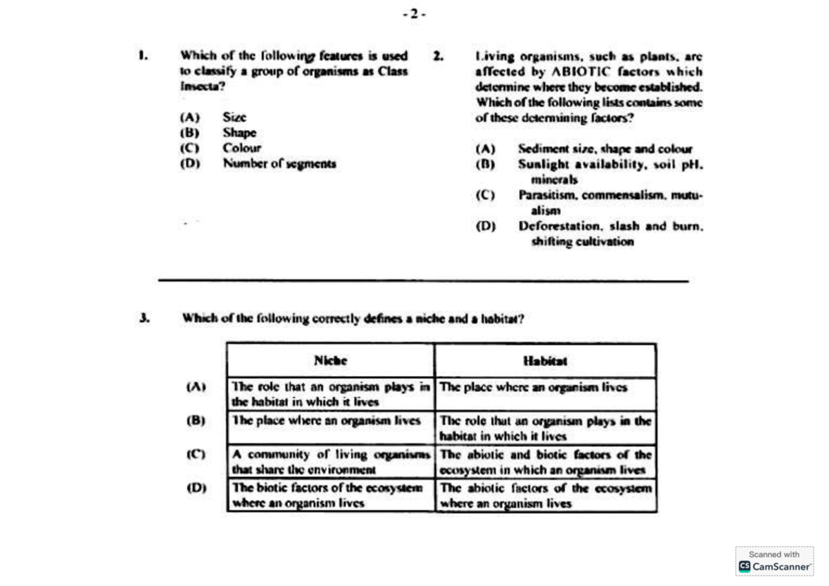 CAPE Biology Unit 1 Paper 1 Exam Review 2024 - Studocu