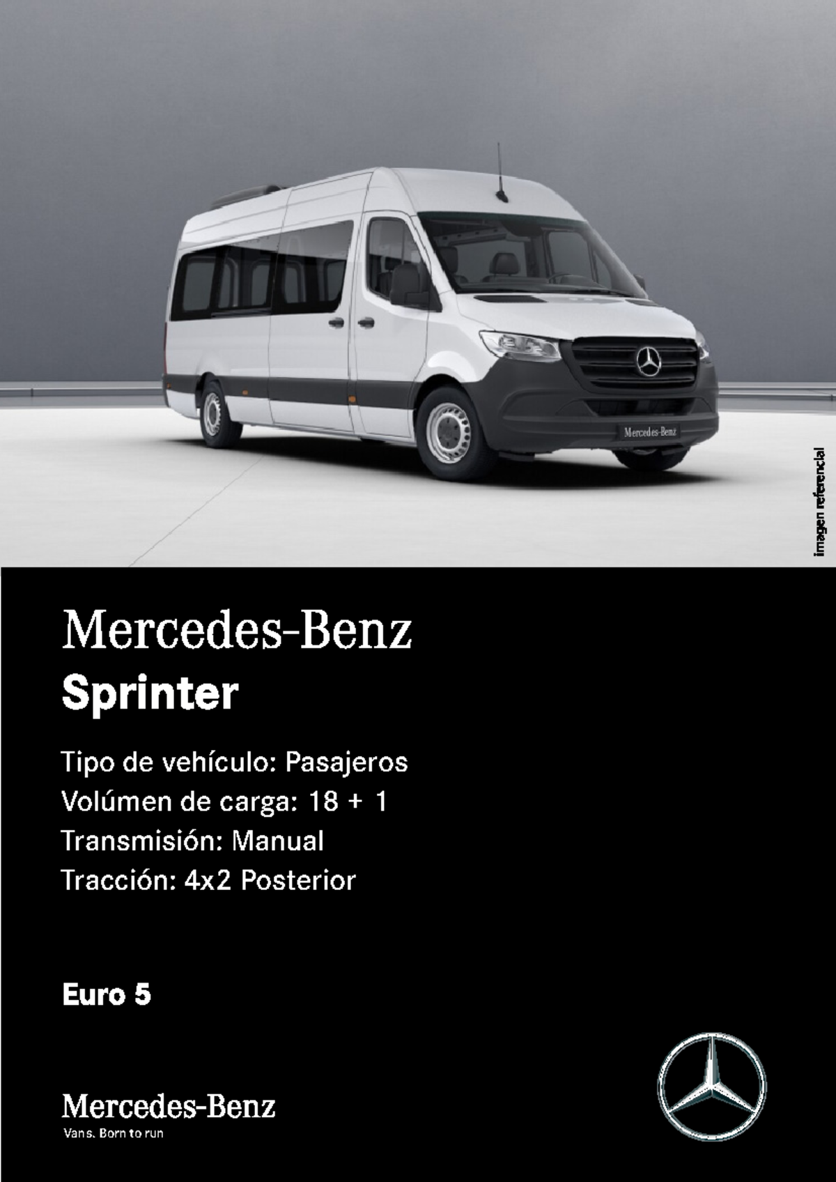 Ficha Tecnica Sprinter 416 18+1 - Tipo de vehículo: Pasajeros Volúmen ...