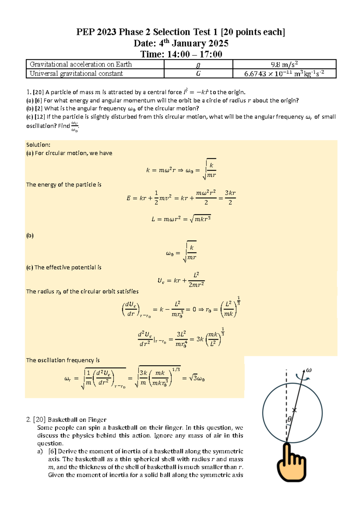 PEP 2024 Phase 2 Selection Test 1 Solutions and Explanations - Studocu
