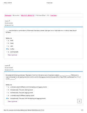 Experiment 2 - Data Collection and Result - Virtual Laboratory Activity - BIOL 1121 - Unit 2 ...