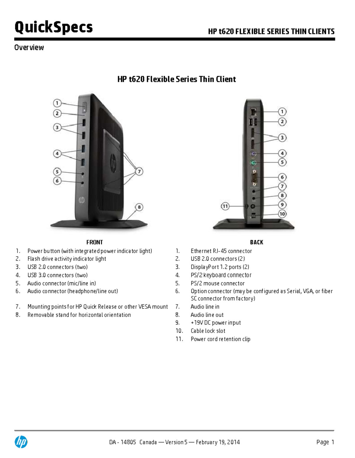 HP t620 Flexible Series Thin Clients Overview and Specifications - Studocu