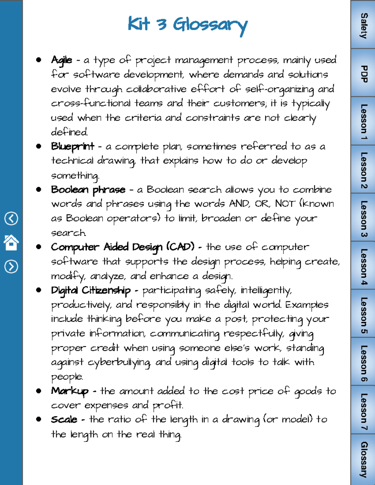 Kit 3 Glossary: Key Terms for Project Management and CAD - Studocu