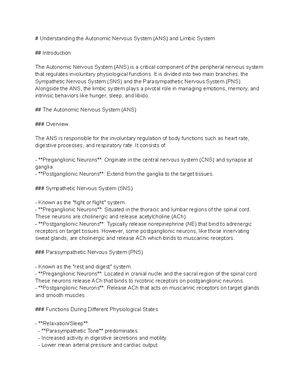 Untitled document - notes - Comprehensive Overview of the Central and ...