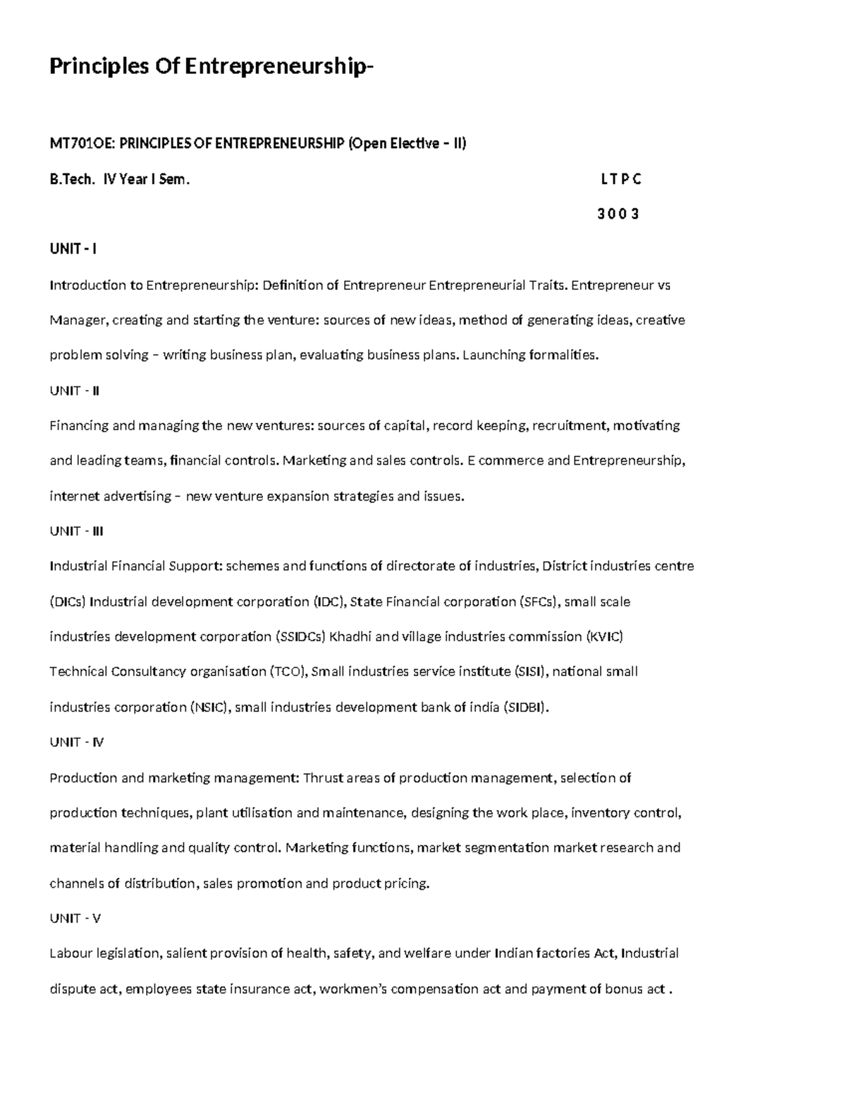 POE notes student copy - Principles Of Entrepreneurship- MT701OE ...