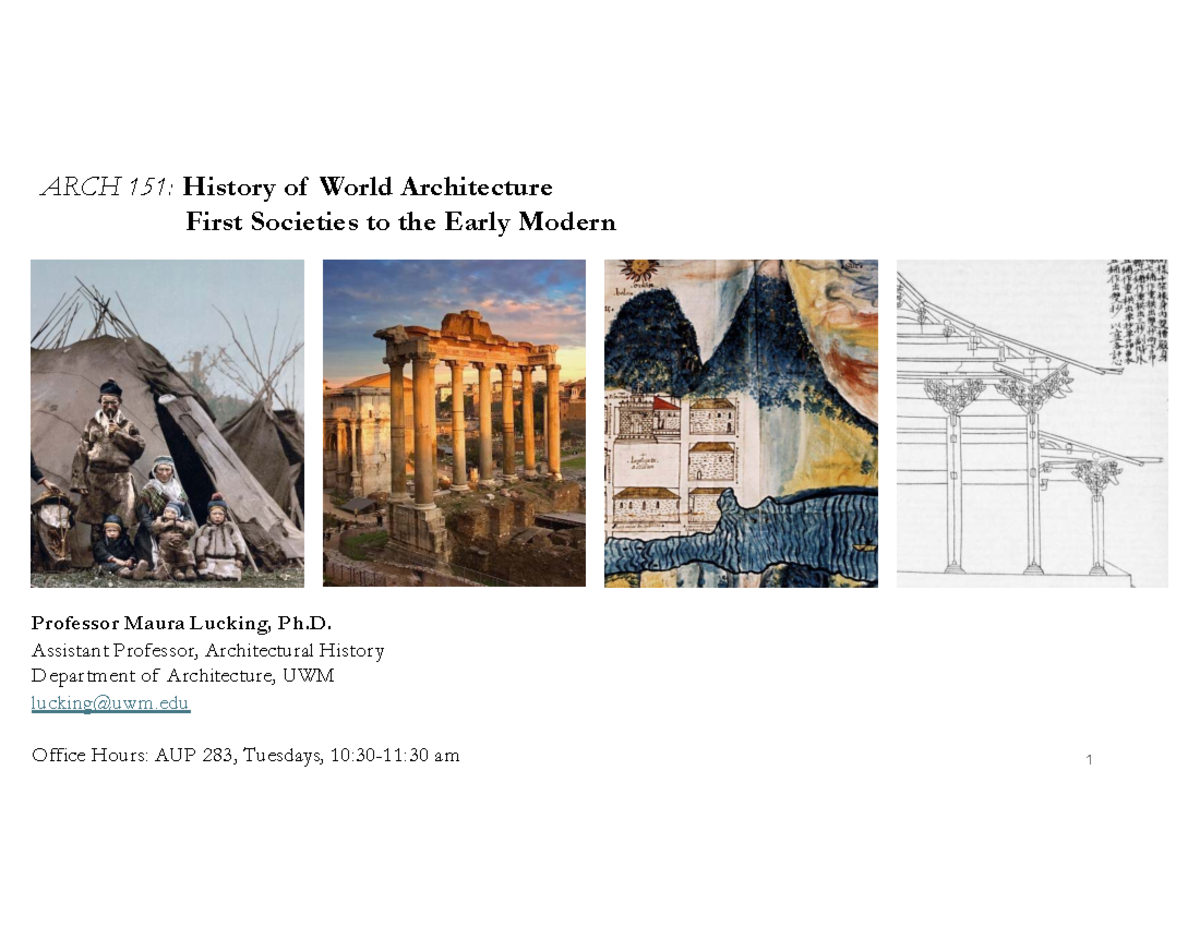 ARCH 151: The Architectures of First Societies - Neolithic Insights ...