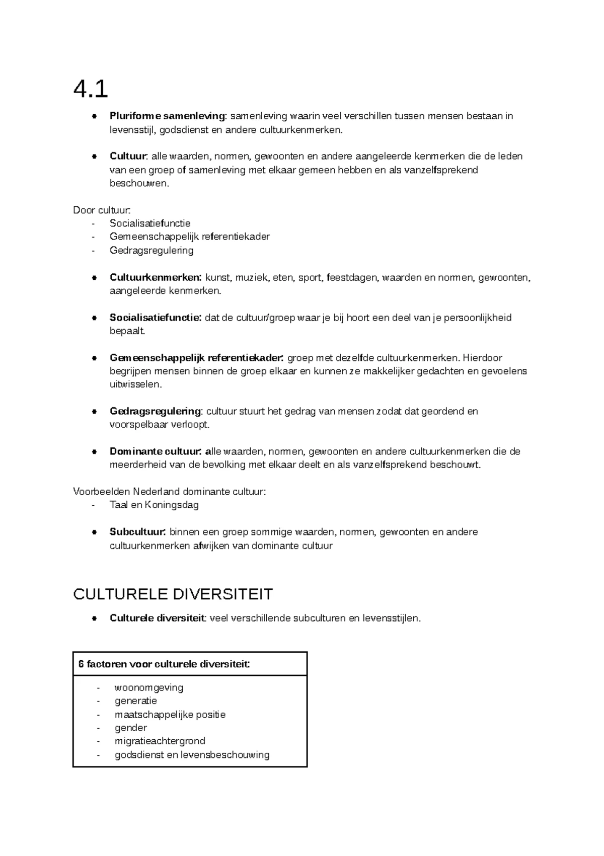 Samenvatting Hoofdstuk 4: Pluriforme Samenleving - Maatschappijleer Klas 5 - Studeersnel