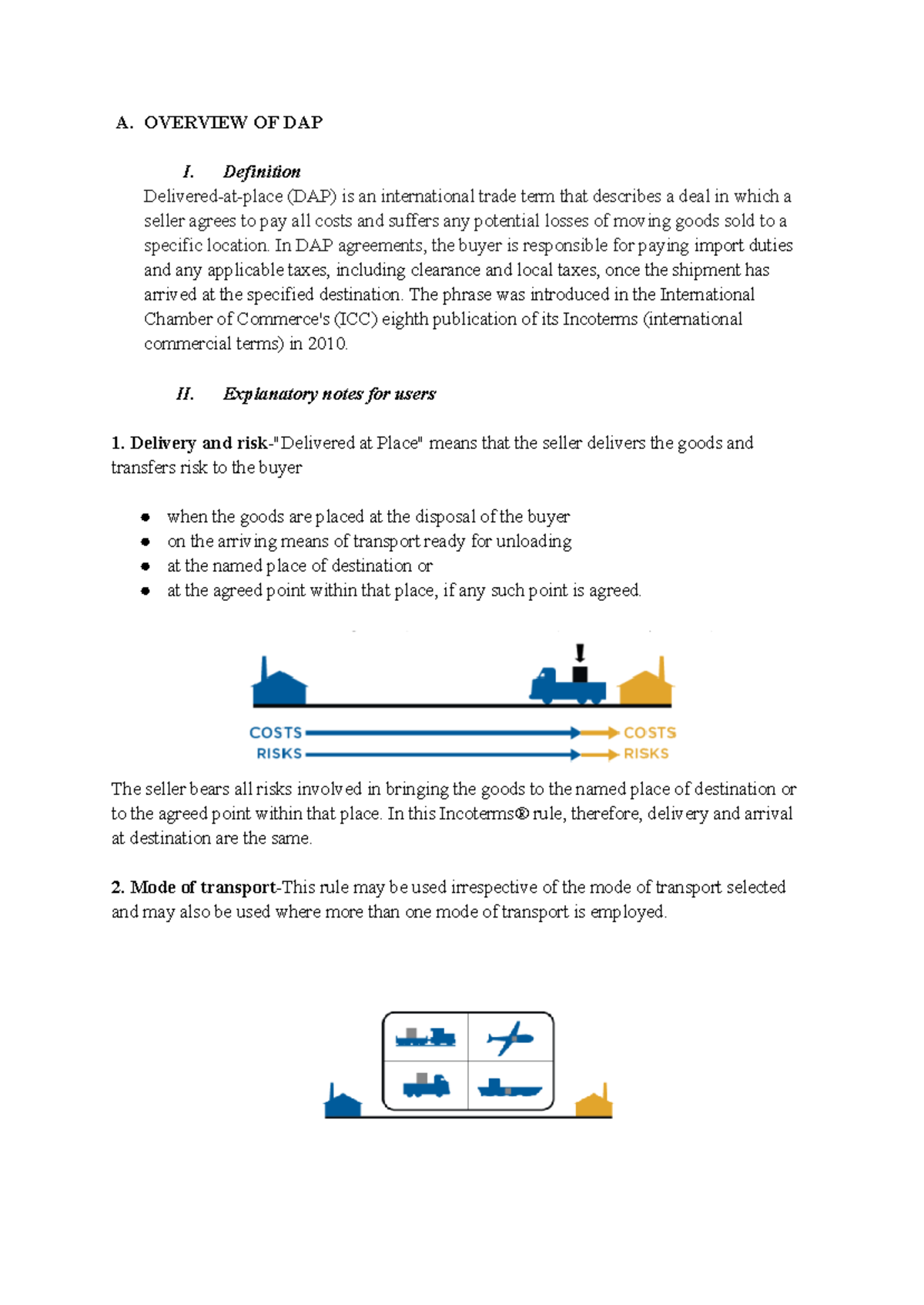 Overview of DAP: Key Concepts and Differences in Incoterms 2020 - Studocu