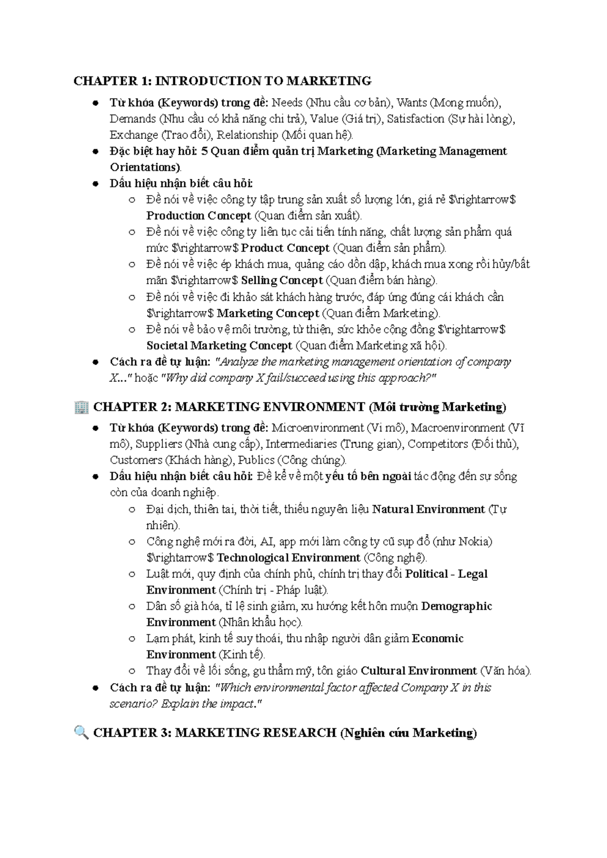 CHAPTER 1: INTRODUCTION TO MARKETING AND KEY CONCEPTS - Studocu