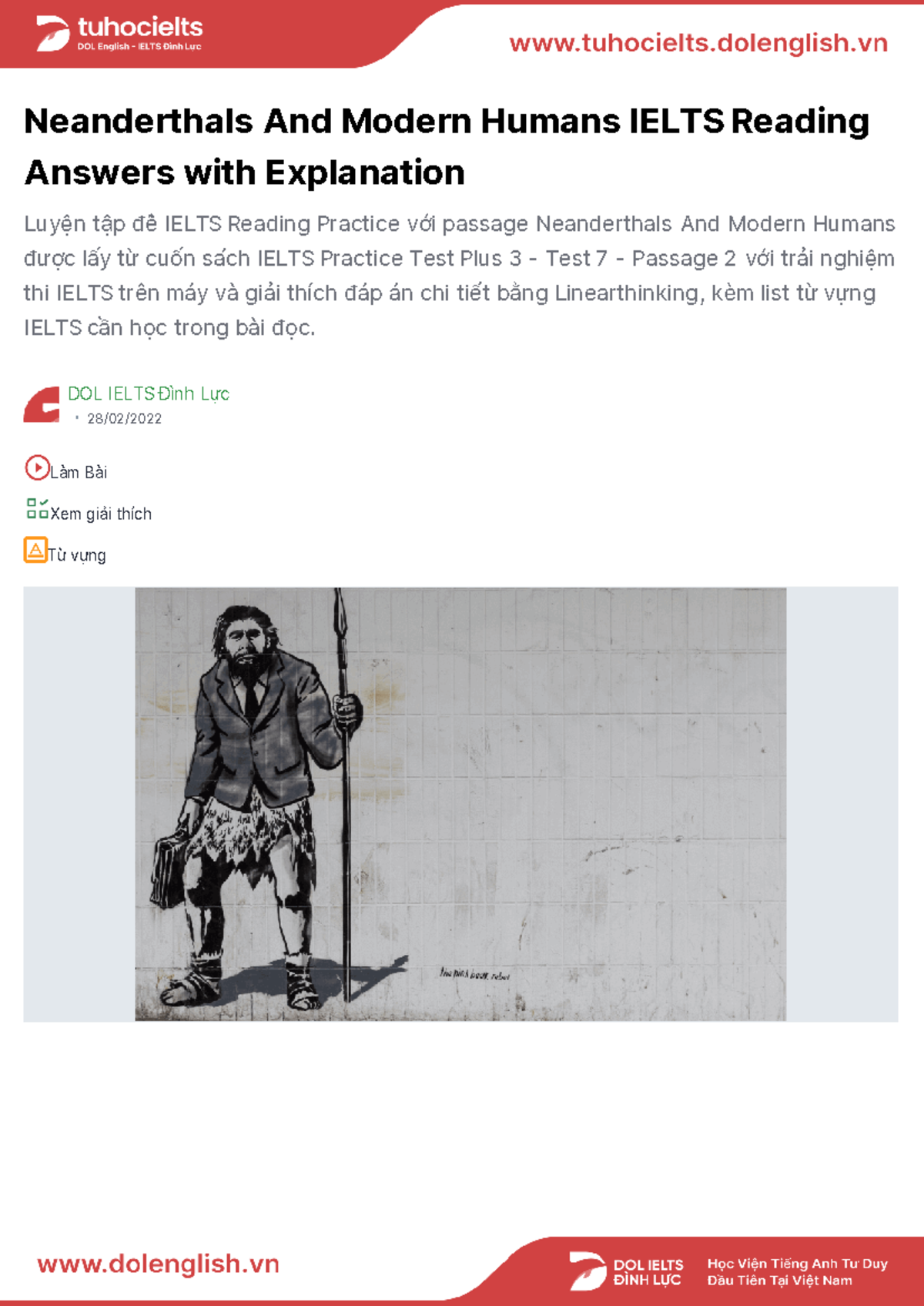 Neanderthals and Modern Humans: Insights from IELTS Reading Practice ...